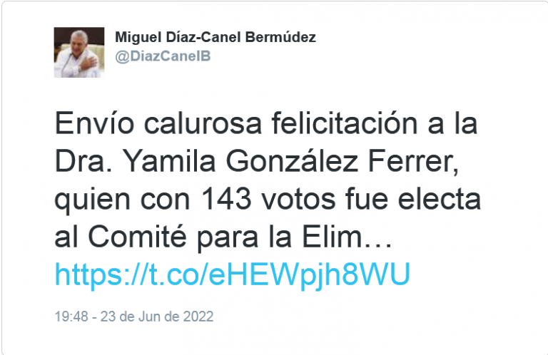 Yamila González: Otra cubana en la CEDAW - 5 Septiembre